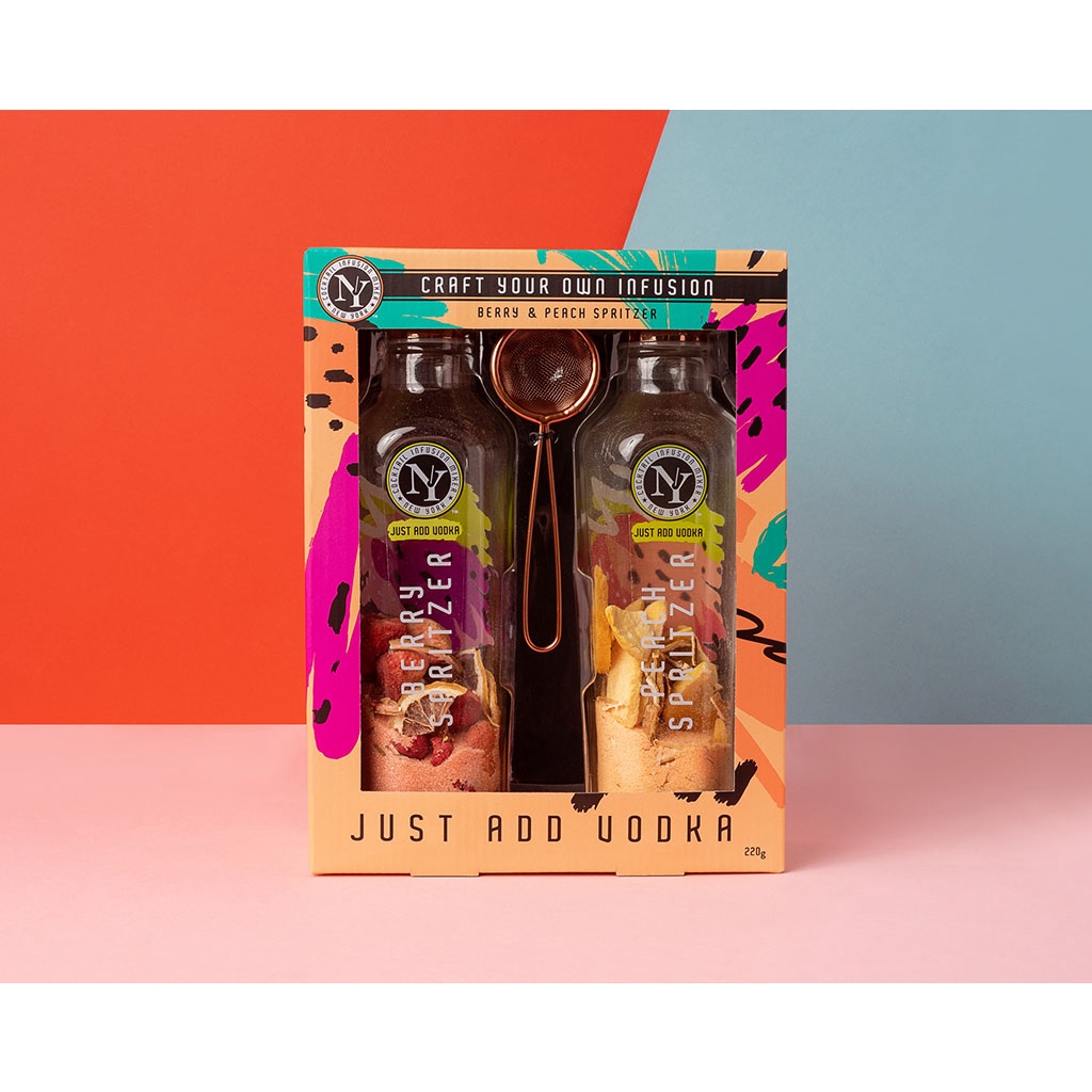 NY Cocktail Infusion Mixer - Twin Pack Spritzer (Berry & Peach ...