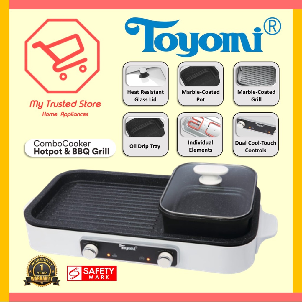 Toyomi Hotpot & BBQ Grill Combo Cooker (BBQ 6319) | Shopee Singapore