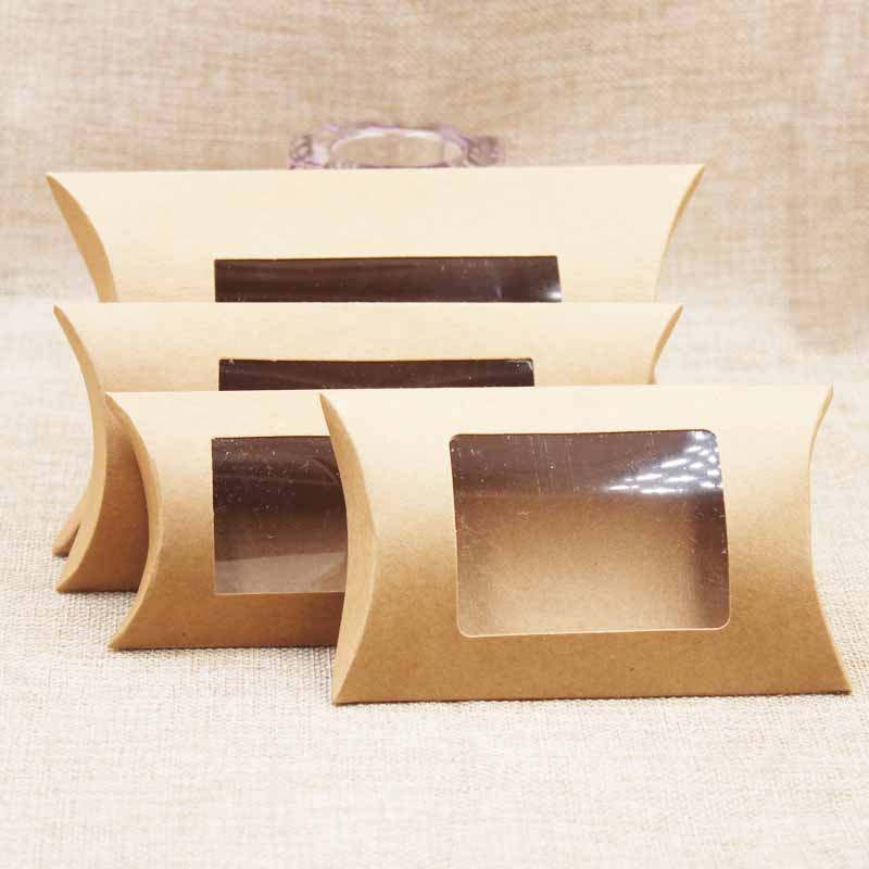 Window pillow 10pcs DIY large pilllow gift box with clear pvc window ...