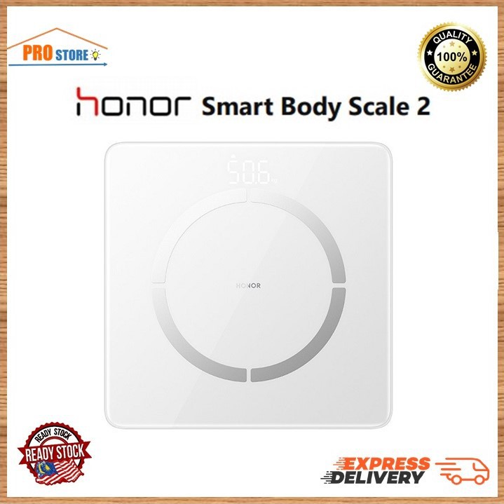 XIAOMI HONOR Smart Body Weighing Scale 2 White Penimbang Berat Badan ...