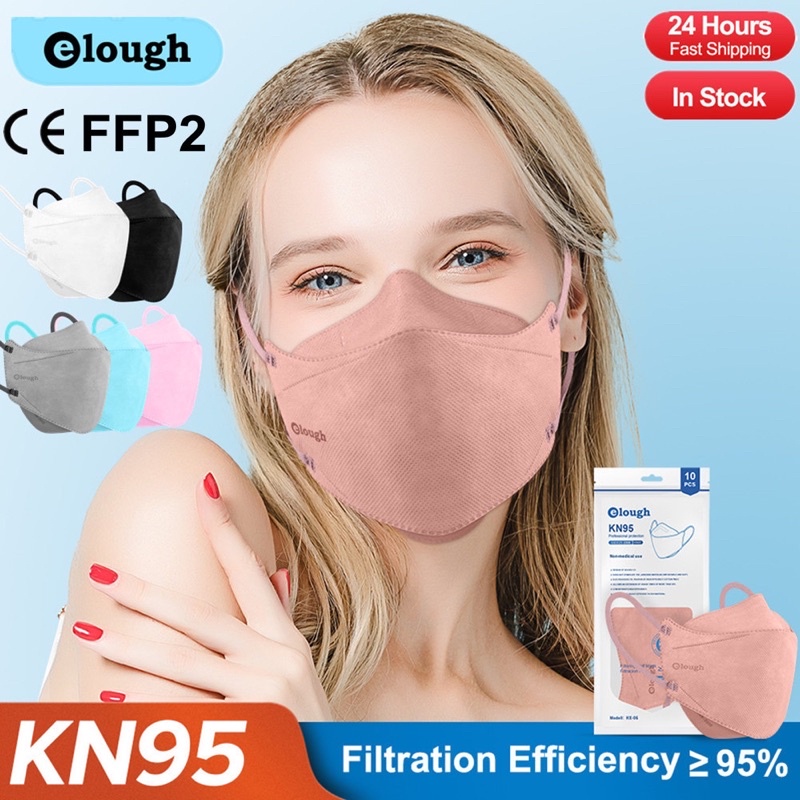 NEW 2022 Elough kn95 bat shap Mask Disposable Protective Mask 3D Adult Dustproof 4-12Yrs mask CE ...