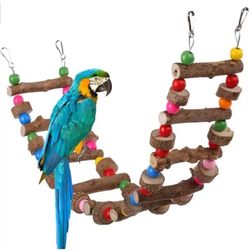 Parrot Ladder for medium or large parrot. bird toys. step string ...