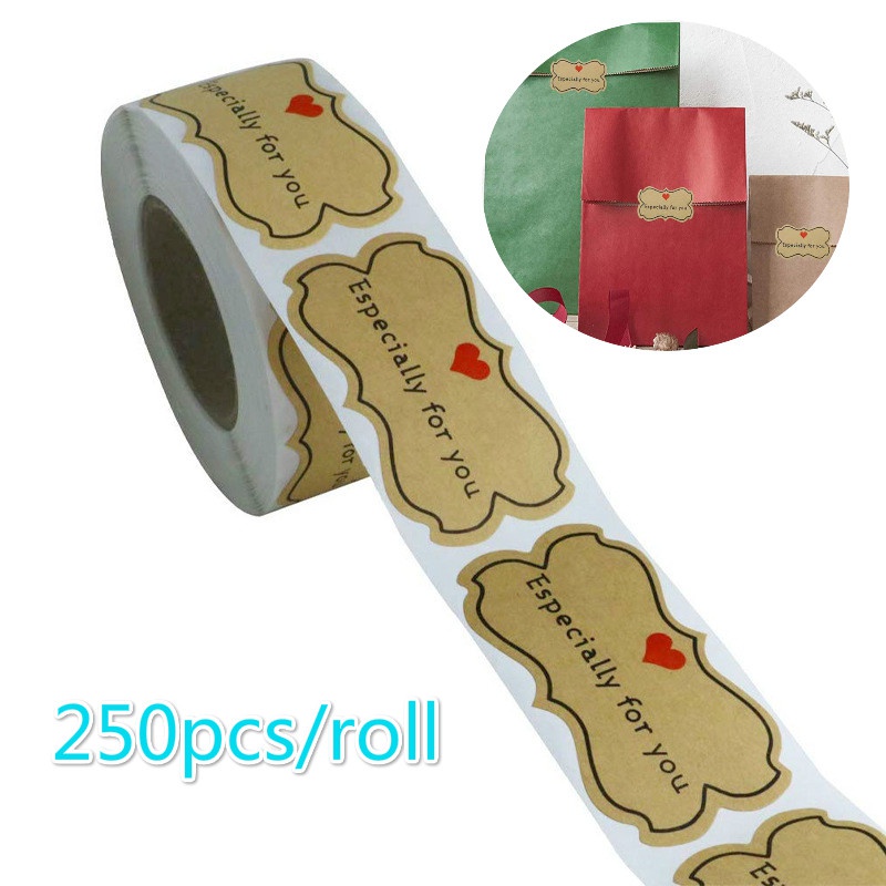 250pcs/roll Especially for You Kraft Paper Stickers Sealing Labels for ... 250pcs/roll Especially for You Kraft Paper Stickers Sealing Labels for ...