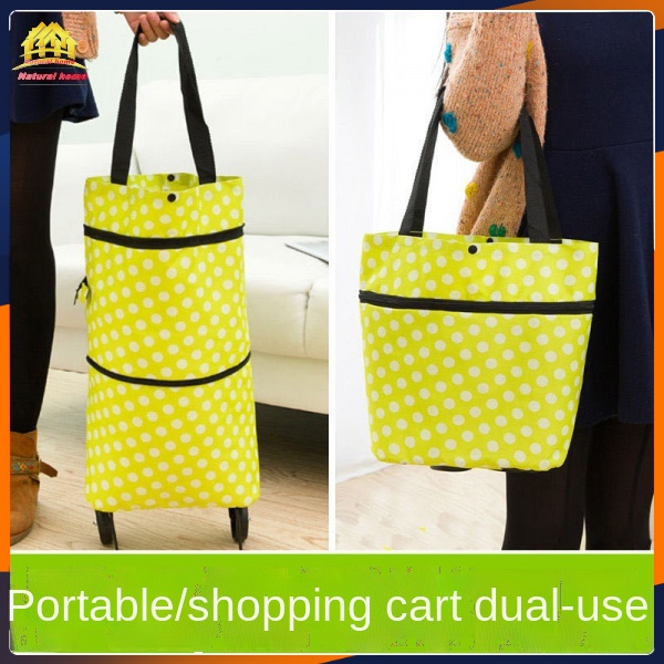 Folding Shopping Cart Bag Hand Buggy Retractable Trolley Bag ...
