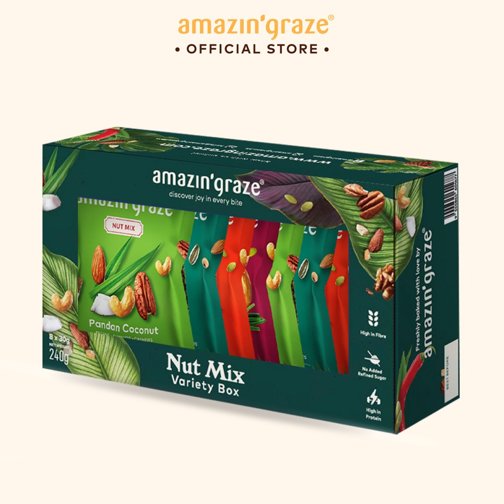 Amazin' Graze Nuts Variety Box (8 x 30g) | Shopee Singapore