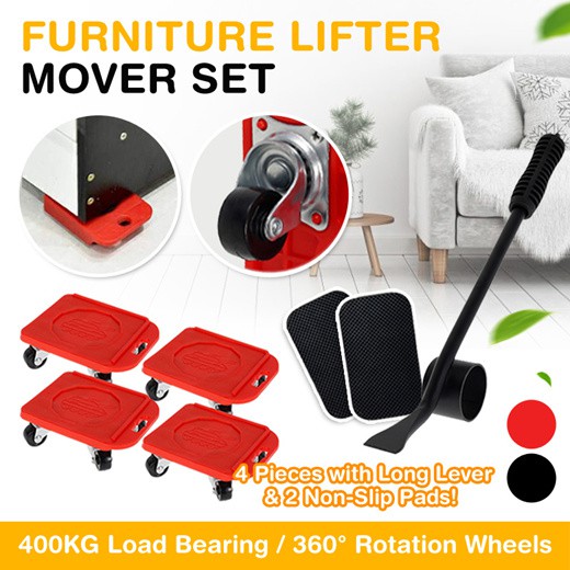 Portable DIY Moving Tool Set 360° Roller Mover Transport Furniture ...