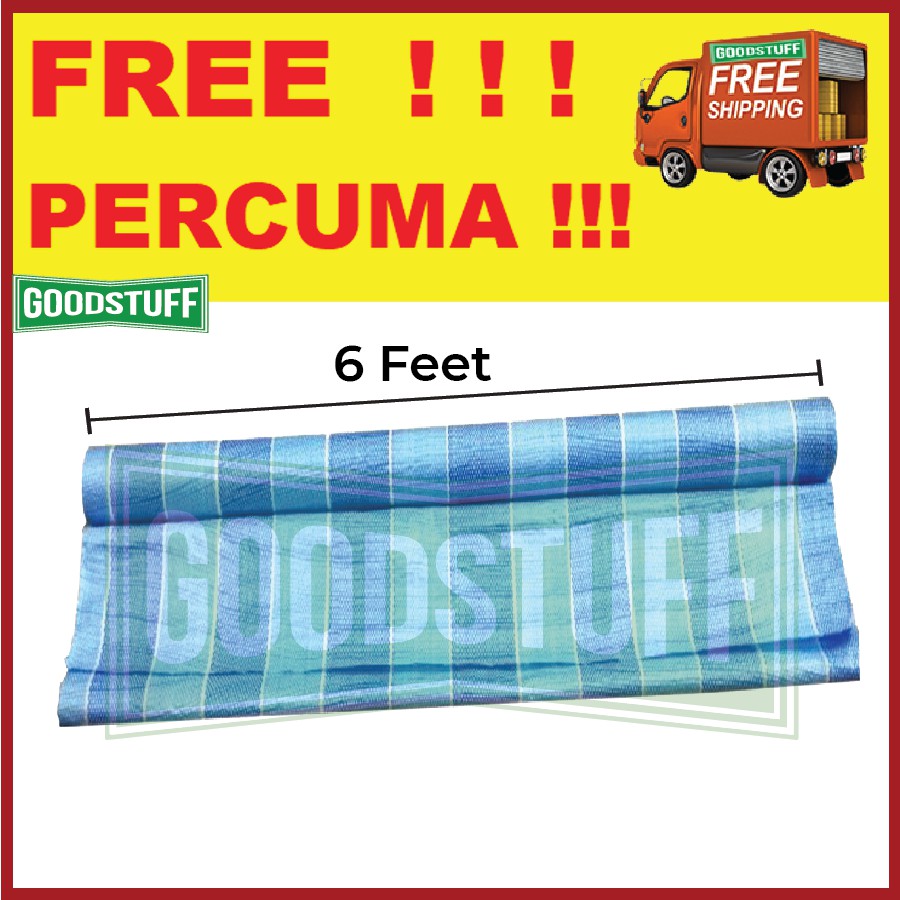 BLUE & WHITE CANVAS ROLL TARPAULIN 6ft x 40ft(12M) | Shopee Singapore