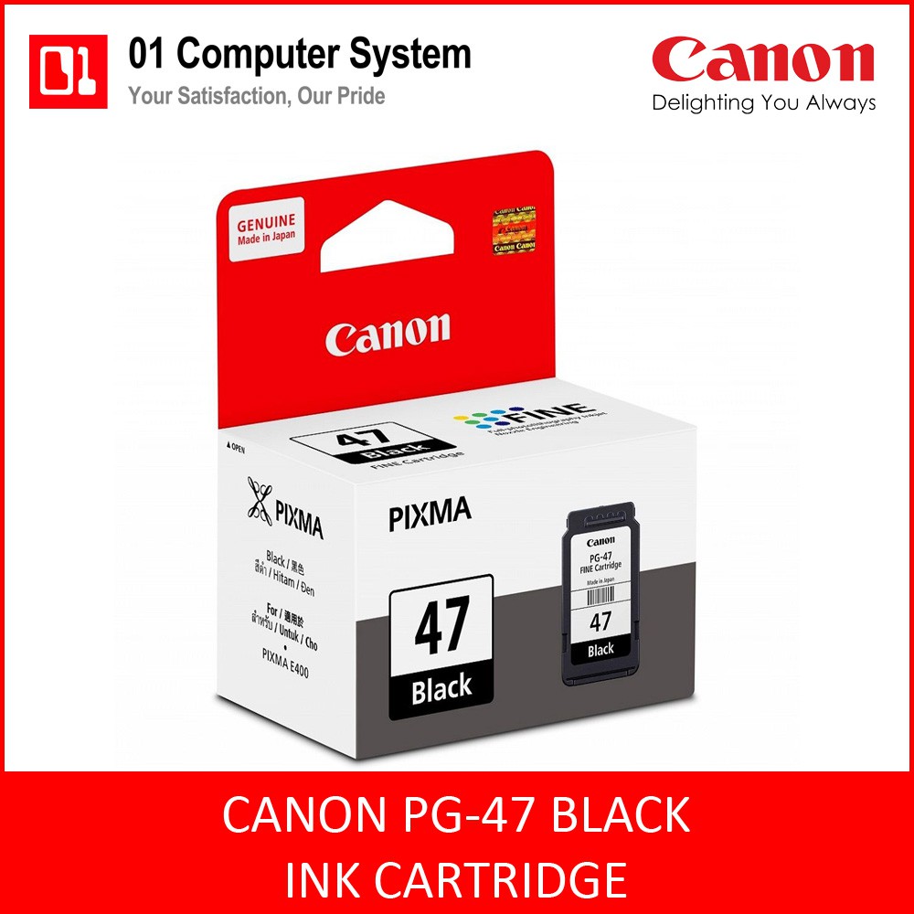 [GENUINE ORIGINAL] CANON PG-47 BLACK / CANON CL-57 COLOR INK CARTRIDGE ...