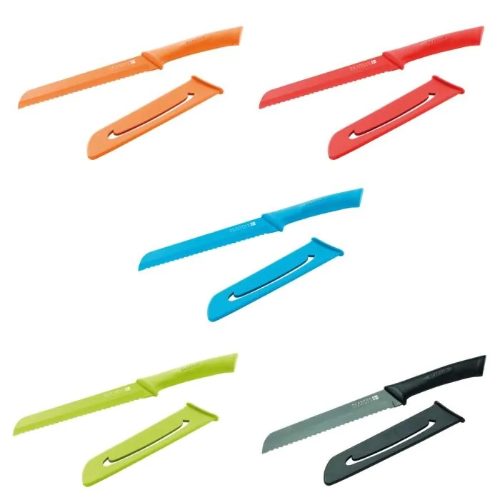 SCANPAN Spectrum 18cm Bread Knife with Sheath (5 Colours) | Shopee ...