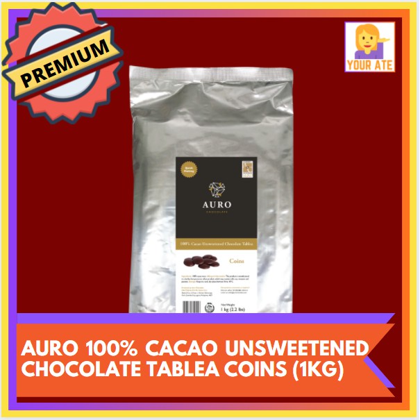 Auro 100% Cacao Unsweetened Chocolate Tablea Coins (1kg) | Shopee Singapore
