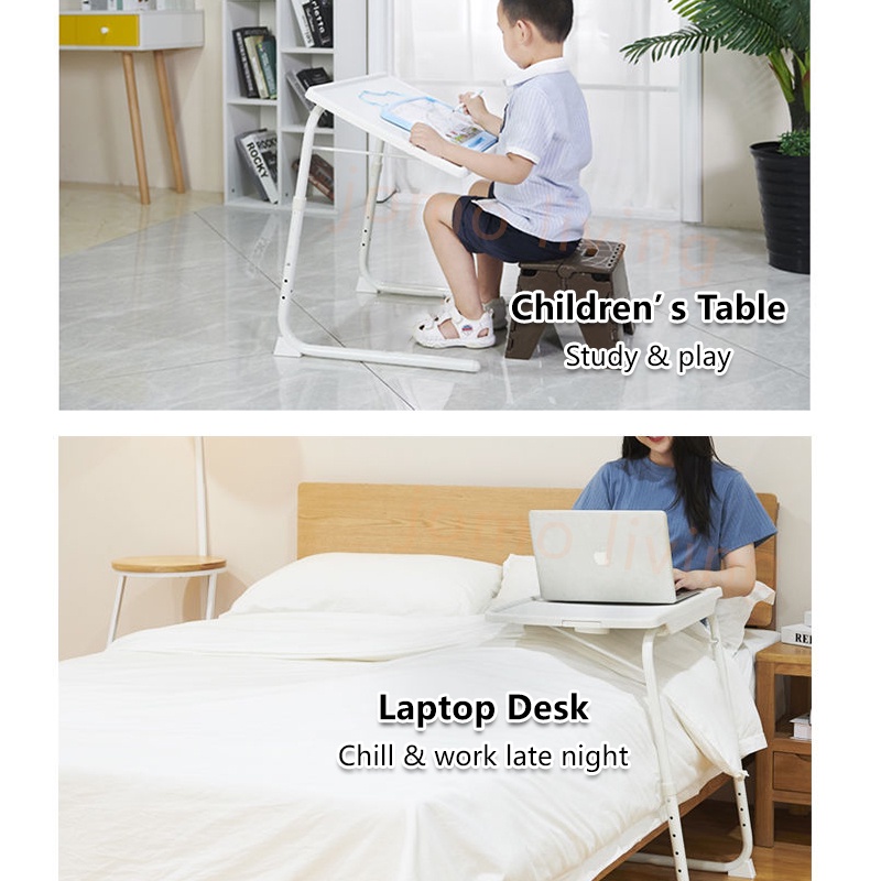 Height Adjustable HDPE Beside Table Folding Computer Desk Lifting Multi ...