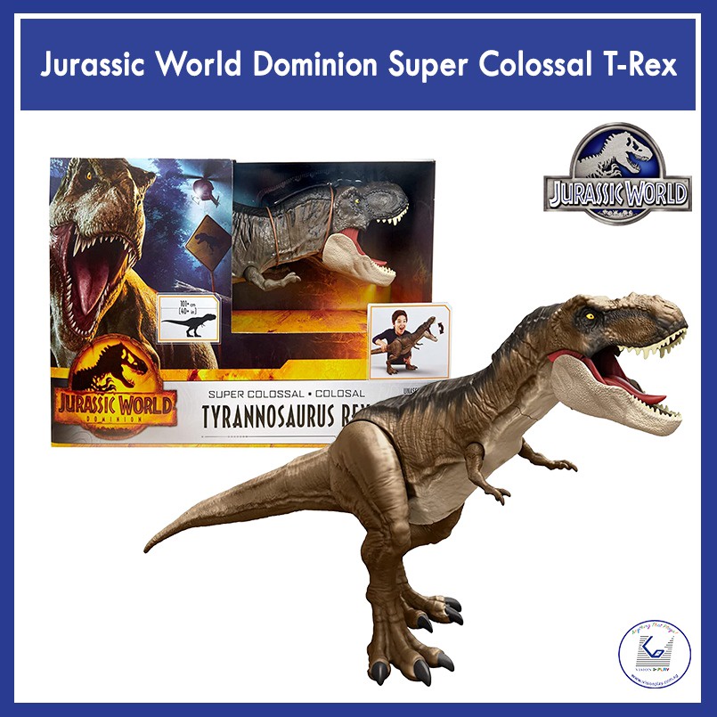 Jurassic World 3 Dominion Super Colossal T-Rex Dinosaur Toy Mattel ...