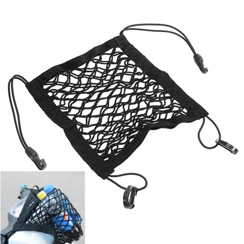 Motorcycle Luggage Net Hook Hold Bag Cargo Bike Scooter Mesh Fuel Tank ...