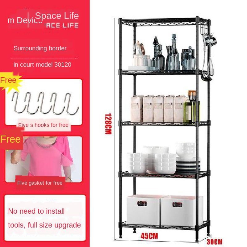 Multi-storey Rack Floor-to-ceiling Multi-functional Iron Metal Storage ...