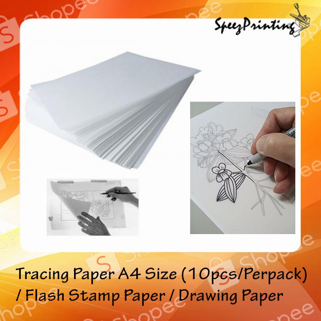 Tracing Paper A4 Size (10pcs/Perpack) / Flash Stamp Paper / Drawing ...