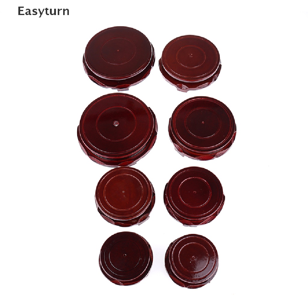 [Eas] Real Solid Wood Carving Vase Base Stone Buddha Flowerpot Wood ...