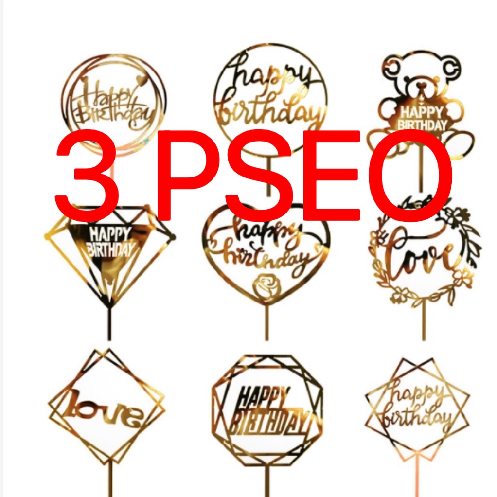 FLASH RJparty Acrylic Cake Topper Birthday Cake Topper Happy Birthday ...