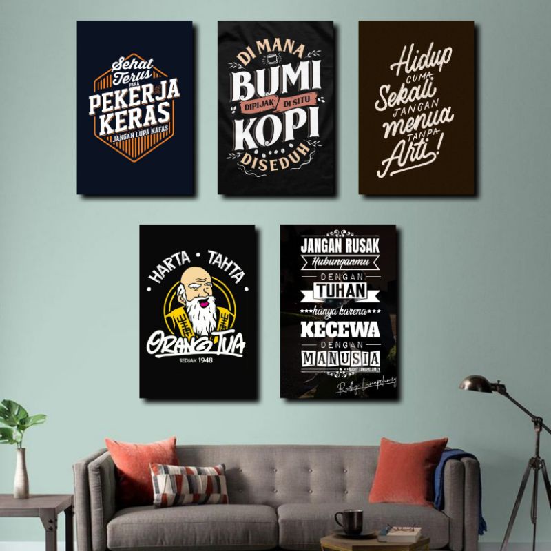 Poster Wooden Wall Quotes Words Inspirational Motivation Room ...