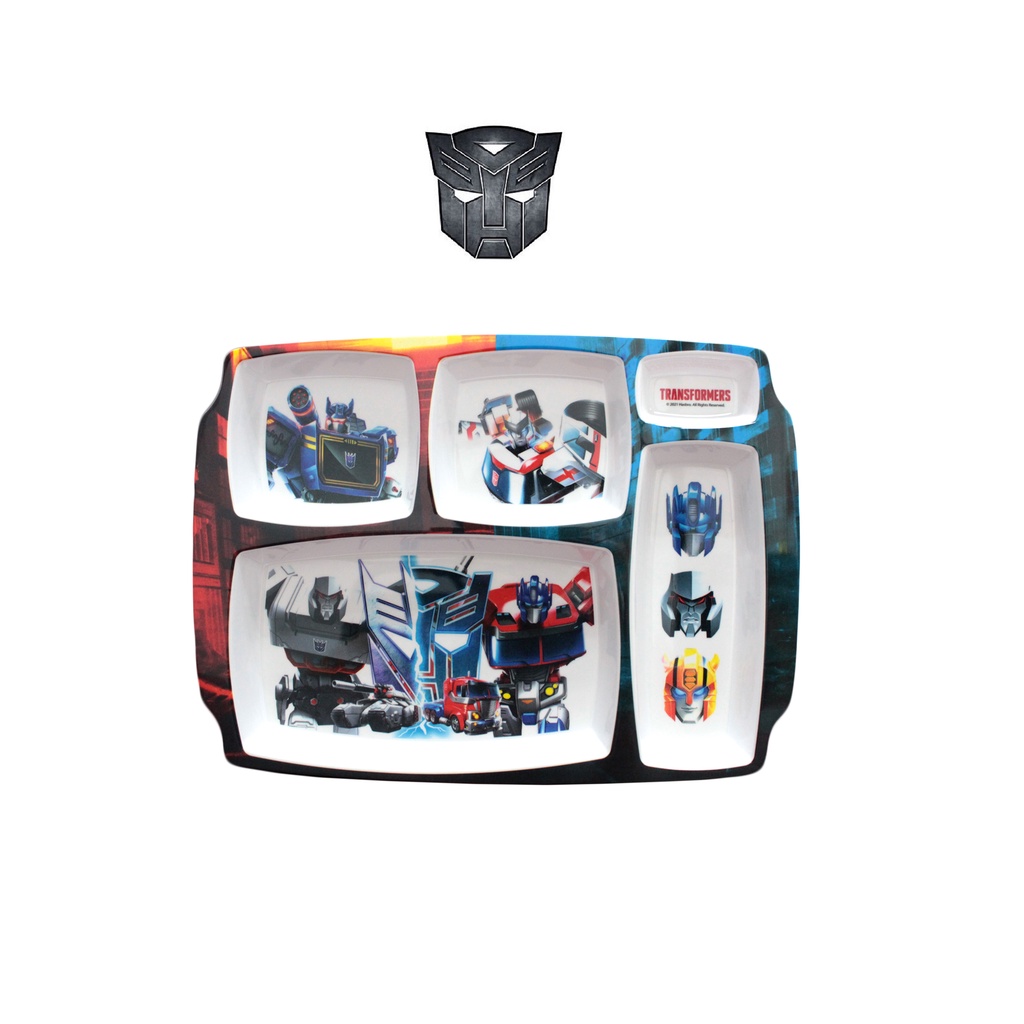 New! Transformers Autobots Kids Melamine 5 Way Section Tray / Plate ...