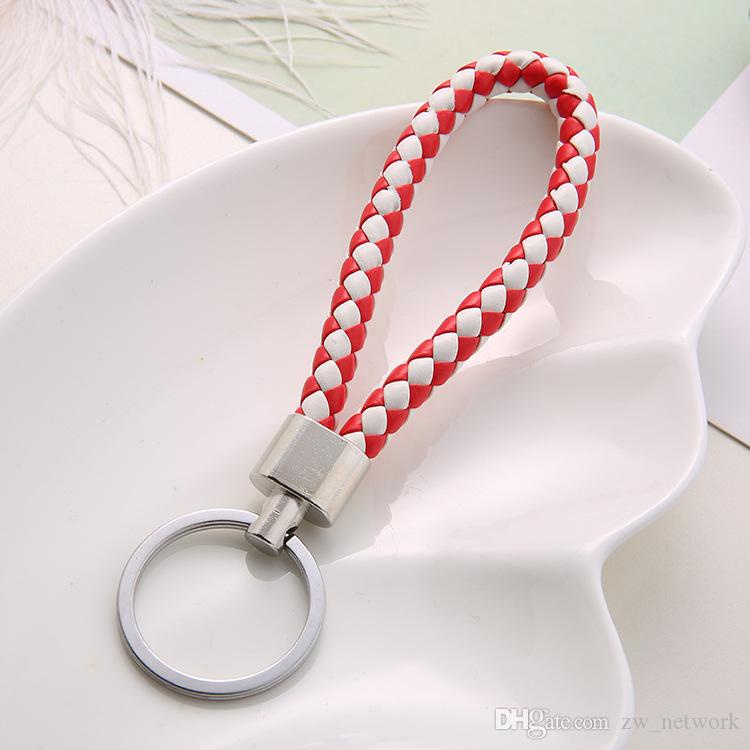 [SG READY STOCK] Braided Rope Keychain Metal Key Ring Key Holder Key ...