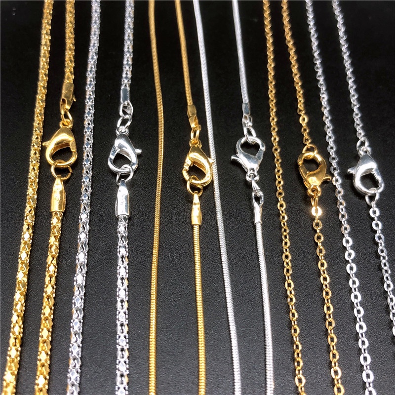 Hollow Out Chains 1pcs Silver Gold Necklaces Slim Thin Snake Necklace ...