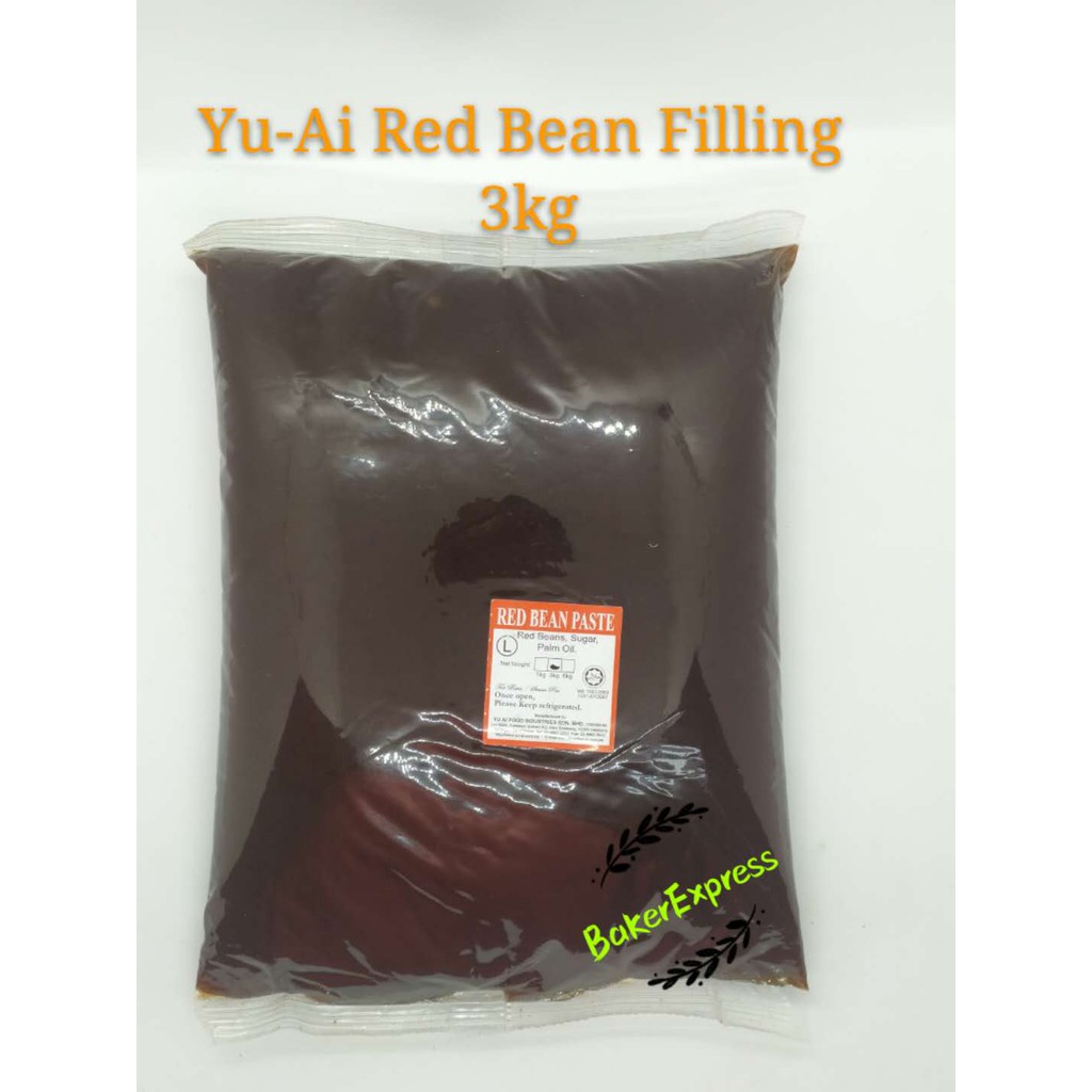 MERAH **HALAL** Ui RED BEAN PASTE (RED BEAN Nucleus) 3KG Styrofoam ...