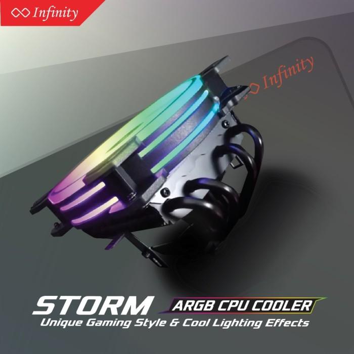 INFINITY CPU COOLER STORM (120mm ARGB Aura Fan, 4 heat pipes) | Shopee Singapore