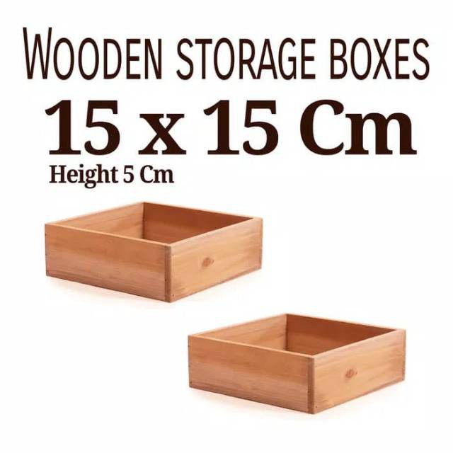 Wooden storage box 15x15x5 Cm Wooden box gift storage box | Shopee ...
