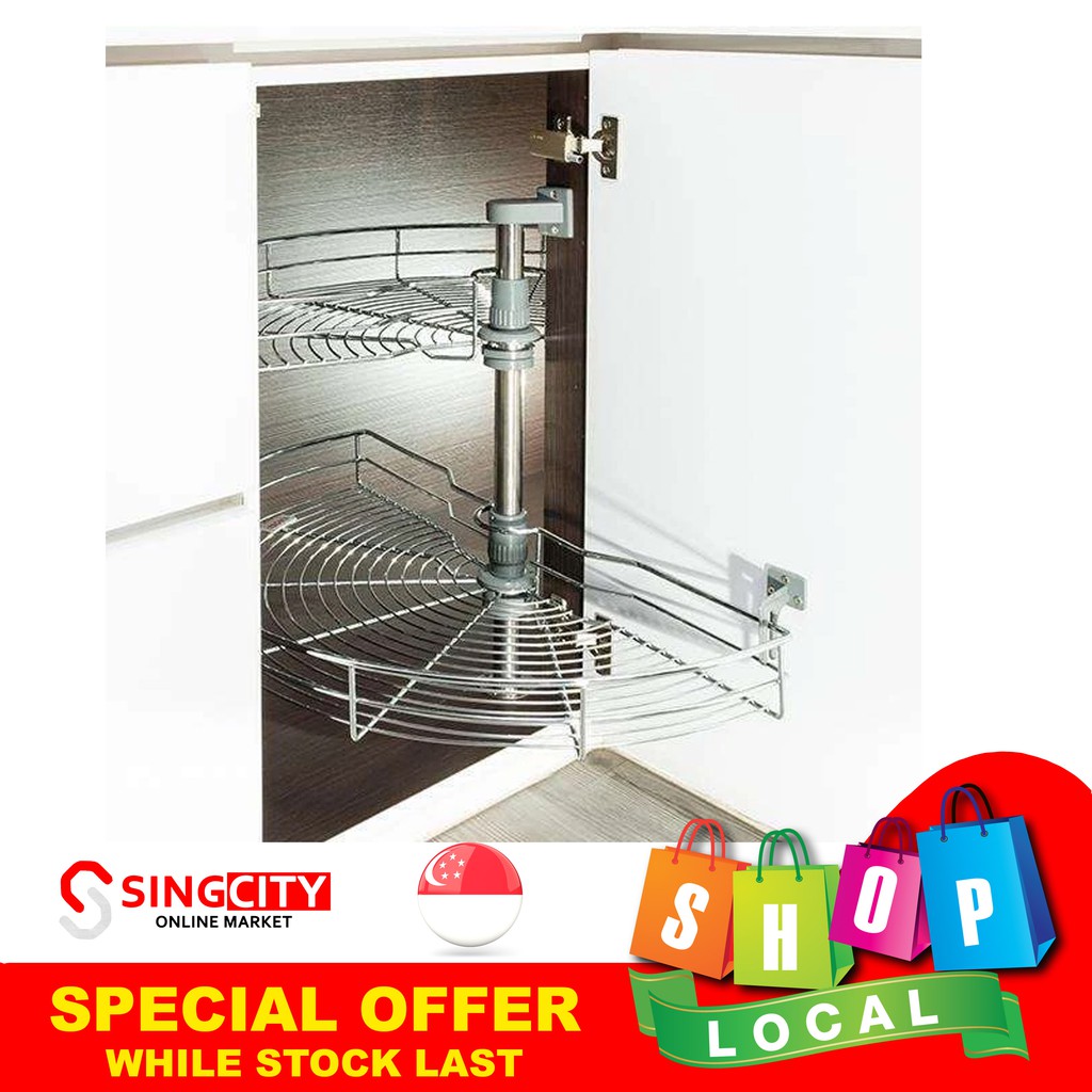 Stainless Steel 180 Deg Turnable Corner Basket / Turn Racks / Corner ...
