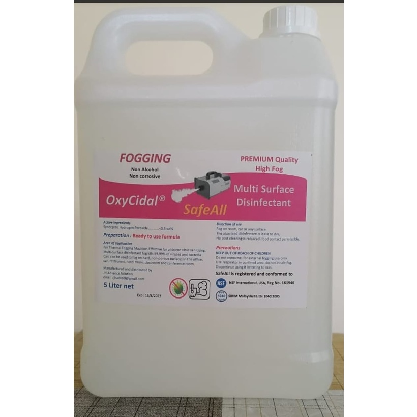 Disinfectant Liquid For Fogging (5 litre) | Shopee Singapore