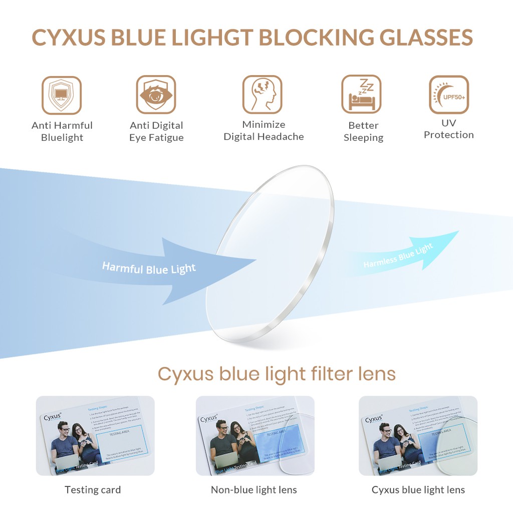 Cyxus Anti Harmful Blue Light and UV Reading Glasses Computer Glasses ...