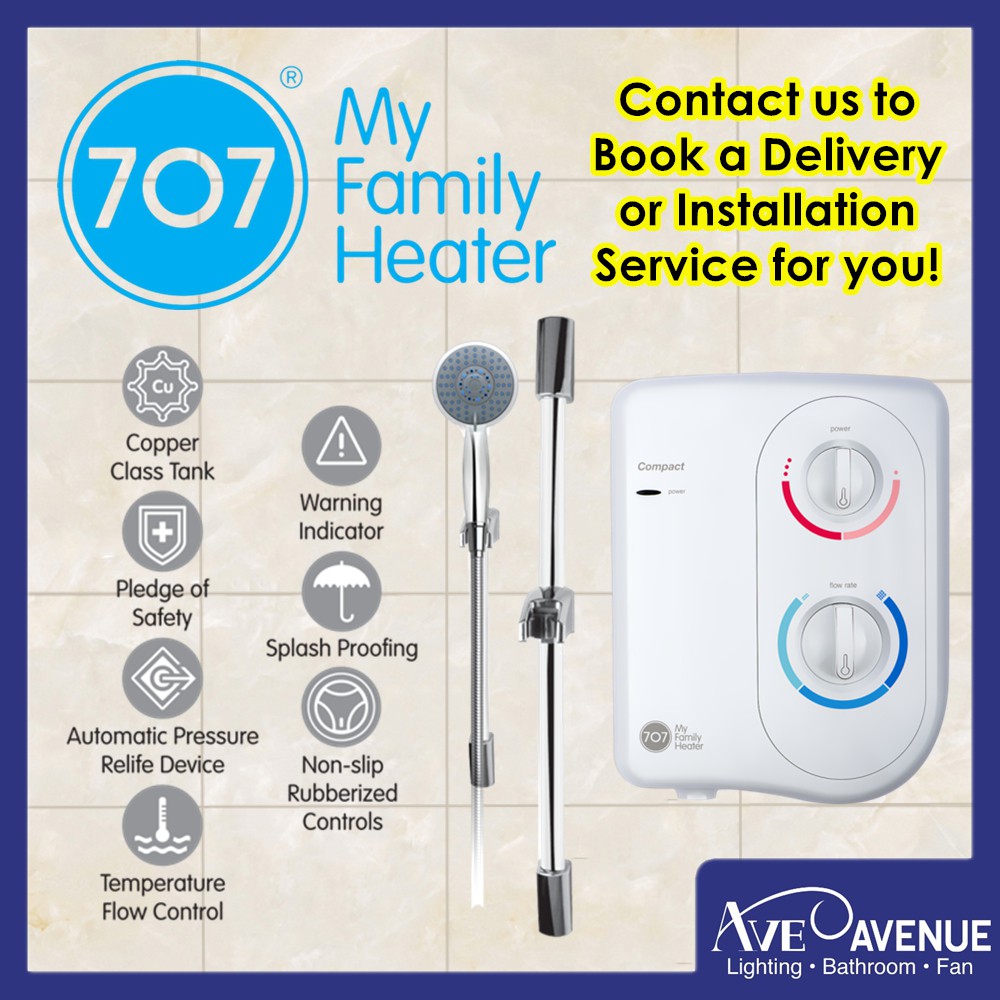 [Installation Available] 707 Compact Instant Water Heater with Shower ...
