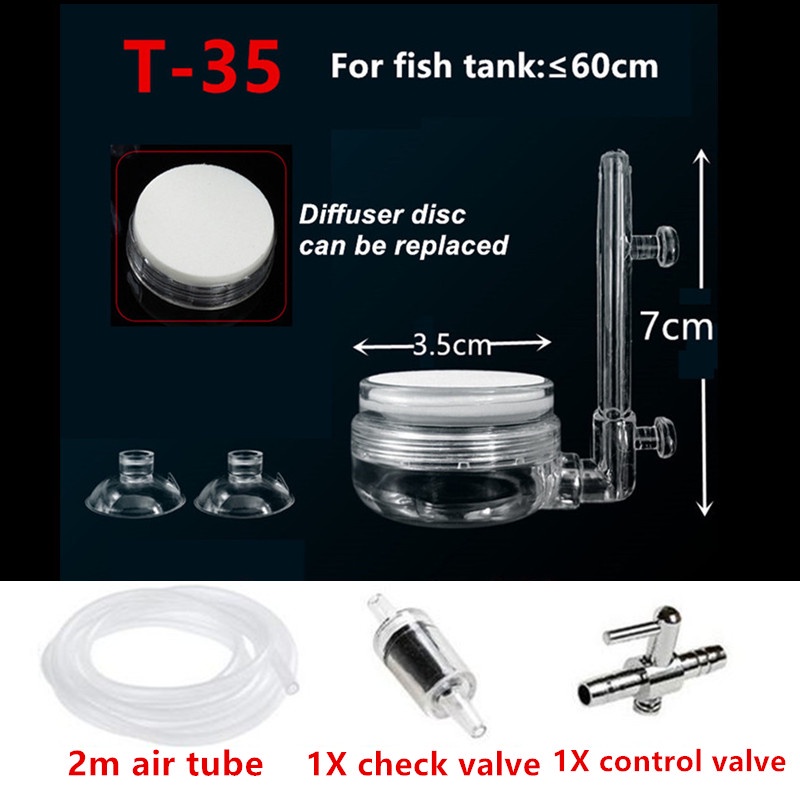 Quiet Nano Aquarium Air Bubble Atomized Plate Fish Tank Air Diffuser ...