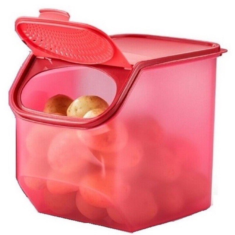 Tupperware Garlic-N-All Keeper Potato Onion 5.5L red merah | Shopee ...