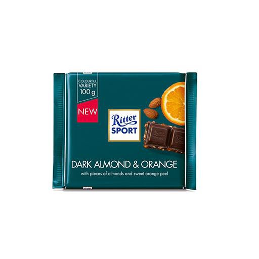 Ritter Sport Dark Almond & Orange Chocolate 100g | Shopee Singapore