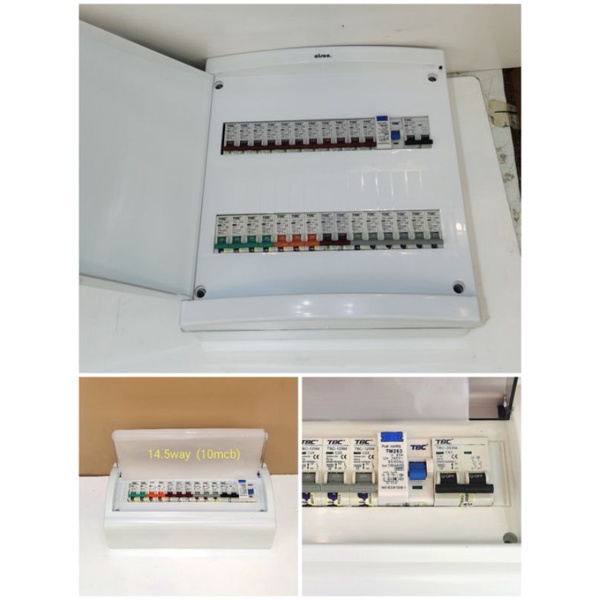 Tbc 40a 63a Full Set Db Box With Mcb Elcb Main Switch Mcb Box Kotak