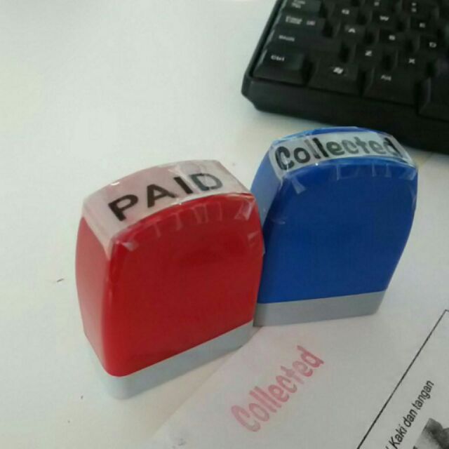 13x33mm Self Ink Pre ink customised Rubber stamp Cop Getah company ...