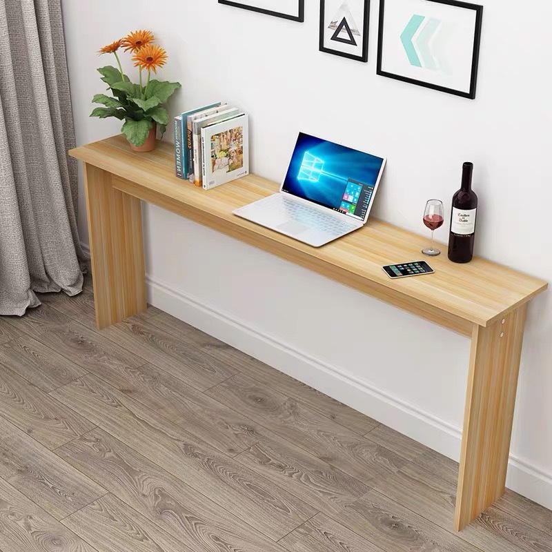 YIXIN Wooden Narrow Table By The Wall Long Computer Table Family ...