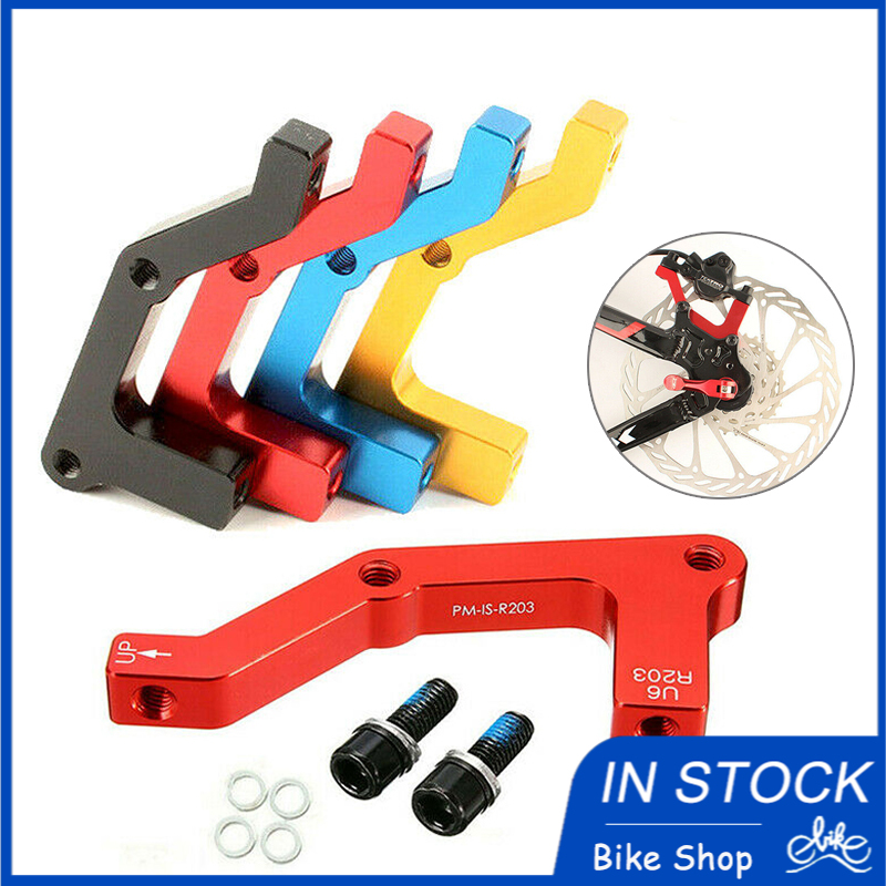 Bicycle Disc Brake Bracket Adapter IS-PM Rotor Bike Front 203mm Rear ...