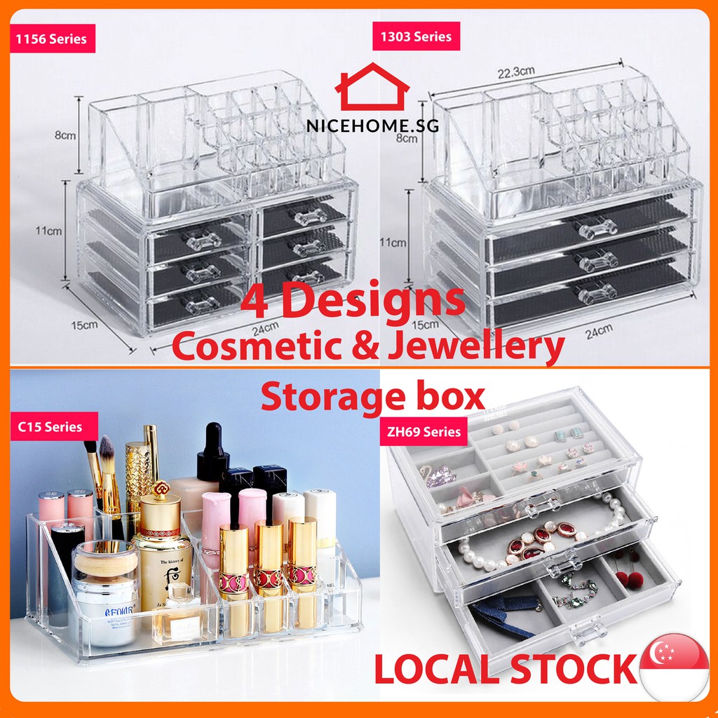 Acrylic Jewellery Storage Cosmetics Drawer Storage Drawer, Transparent ...