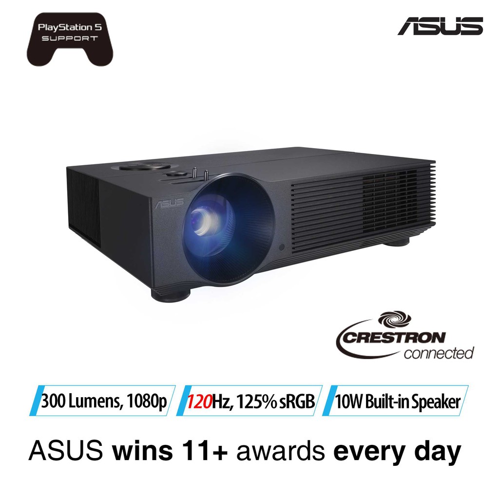 ASUS H1 LED Projector- Full HD (1920 x 1080), 3000 Lumens, 120 Hz, 125% ...