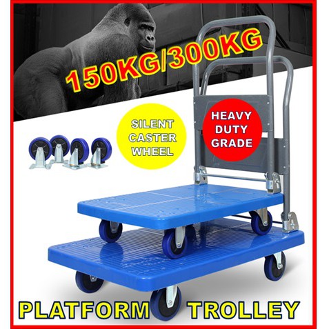 HEAVY DUTY PLATFORM TROLLEY 150KG/300KG | Shopee Singapore