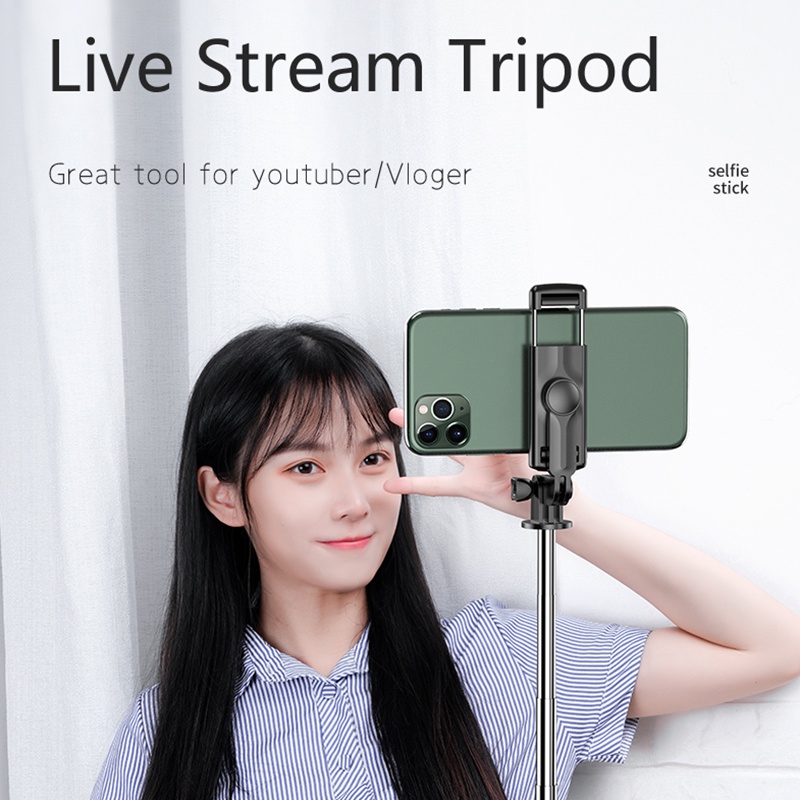 S03s Mini Bluetooth Selfie Stick With Fill Light Tripod Monopod Self ...