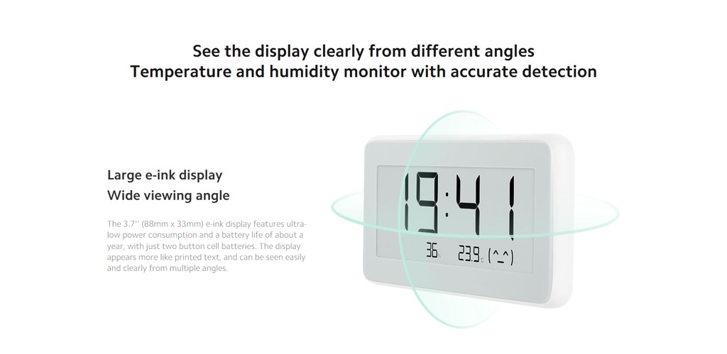 Xiaomi Mi Temperature and Humidity Monitor Clock | Shopee Singapore