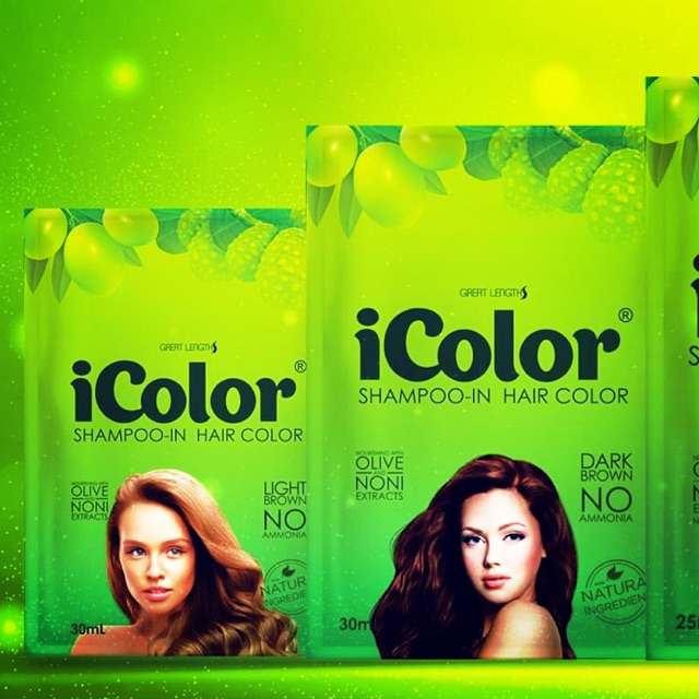 iColor Plus Natural Shampoo-in Hair Dye, 30ml Sachet | Shopee Singapore
