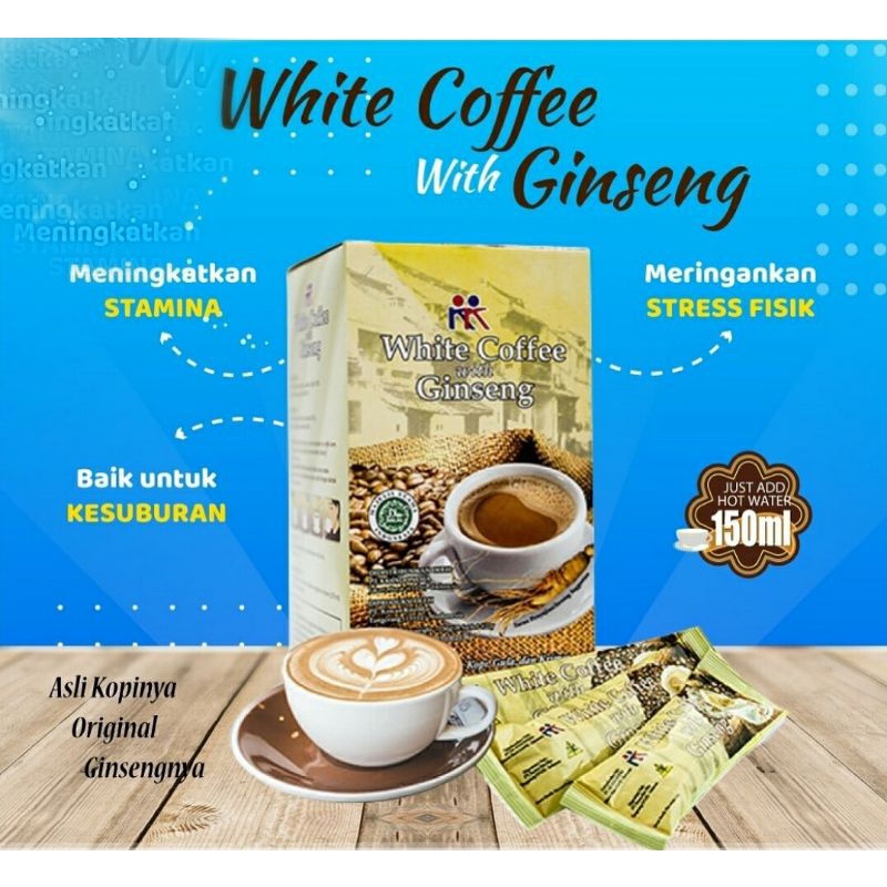 Kk White Coffee with ginseng Contents 10 Sachets/box (Coffee ginseng ...