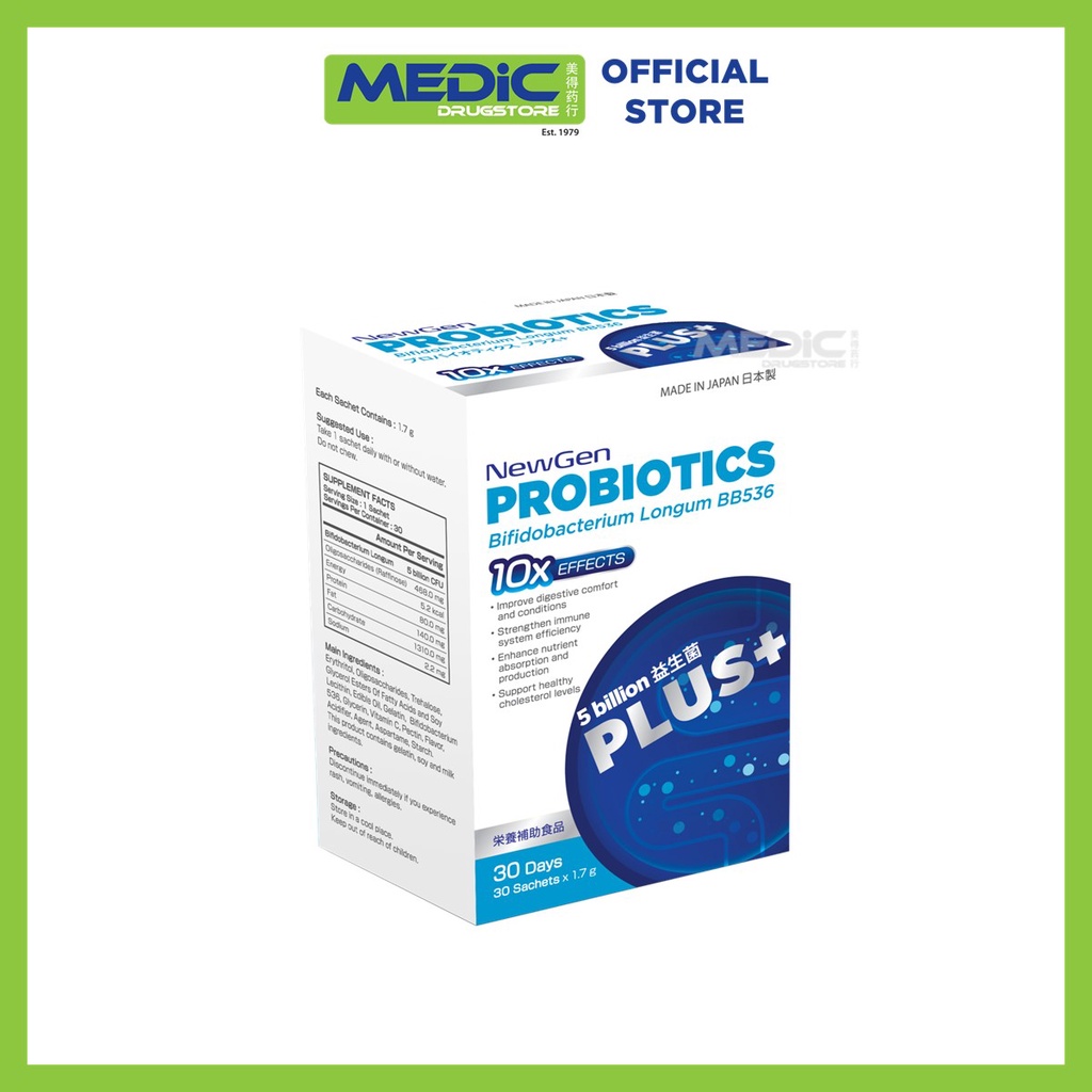 NewGen Probiotics 5 Billion Plus+ Sachets 1.7g x 30s - By Medic ...