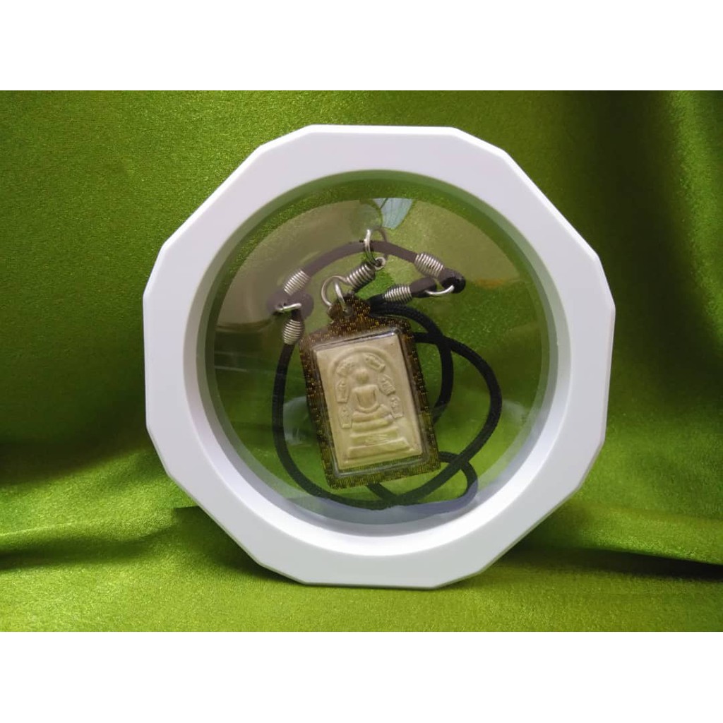 Thai Amulet Transparent Round Display Case 泰国佛牌 PE 薄膜 真空收藏盒 12.5CM X12 ...