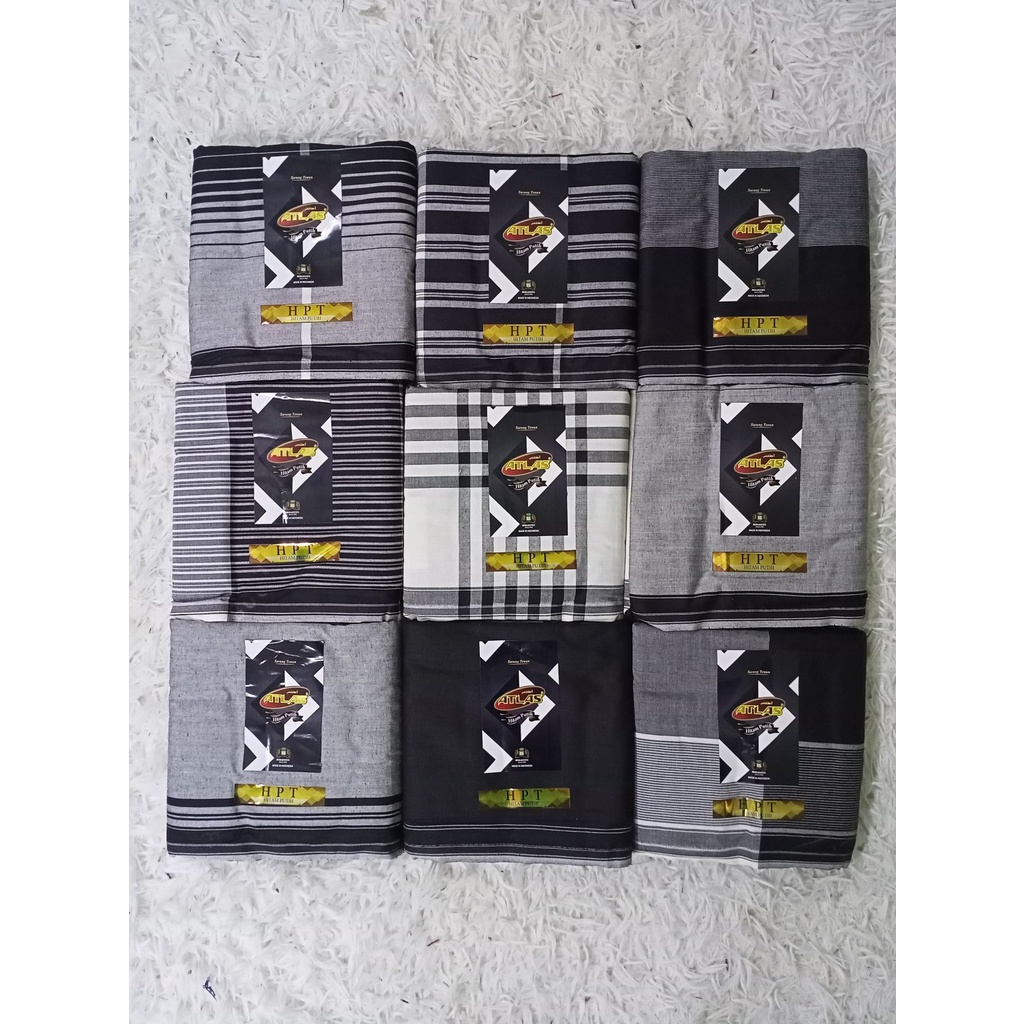 KAIN PELIKAT ATLAS BLACK AND WHITE SPECIAL EDITION (BOLEH PILIH WARNA ...