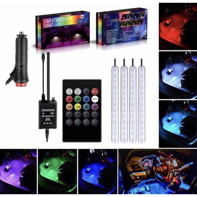 4pcs RAINBOW RGB REMOTE FLASHING LED LIGHT Multi Colour In 1 With ...